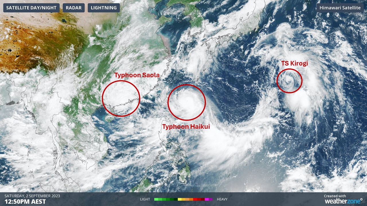 Triple Typhoon Trajectory! The courses of the current storms in the ... Triple Typhoon Trajectory! The courses of the current storms in the ...